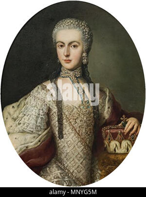 . Anglais : Portrait d'Isabelle de Parme (1741-1763) . deuxième moitié ...