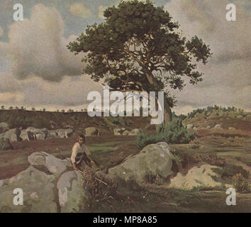 Forêt de Fontainebleau (le Chêne) vers 1830 par Jean-Baptiste Camille ...