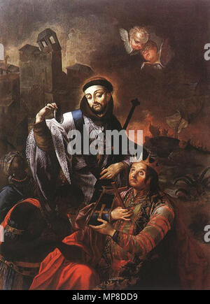 Johann Lucas Kracker - Saint François de Solano baptisant indiens ...