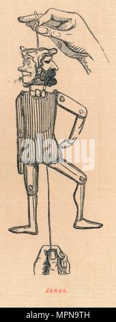 Janus à deux faces : dieu romain, gardien de la porte du ciel. La ...