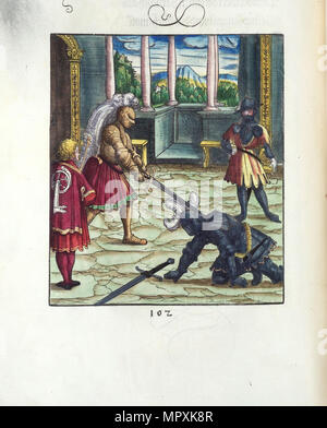 Âges moyens, chevaliers, tournoi, coupe de bois par Lucas Cranach The ...