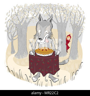 ILLUSTRATION DU PETIT CHAPERON ROUGE CONTE DE JESSIE WILLCOX SMITH ...