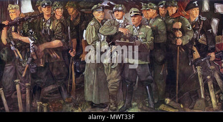 . Anglais : une photo de Leibstandarte Adolf Hitler avec les membres de ...