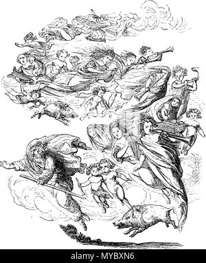 Tout au long de la Chrétienté Noël Frau Holle, ou Berchta, et son train ...