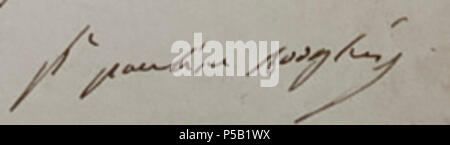 1821 Signature de Pauline Bonaparte à la duchesse d'Hamilton signature ...