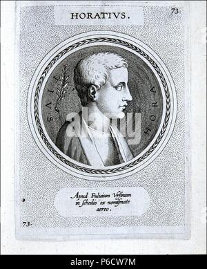HORACIO. QUINTO HORACIO FLACO. POETA LATINO. 65-8 AC. ILUSTRACION DE SU ...
