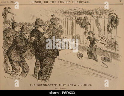 La suffragette qui savait Jiu-Jitsu. L'arrestation. (Edith Margaret ...