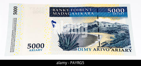 5000 ariary malgache bank note de Madagascar. Ariary malgache est la ...