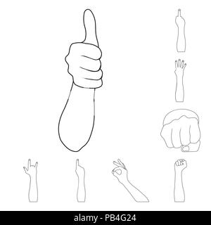 Les gestes et leur signification des icônes Aperçu de l'ensemble de ...