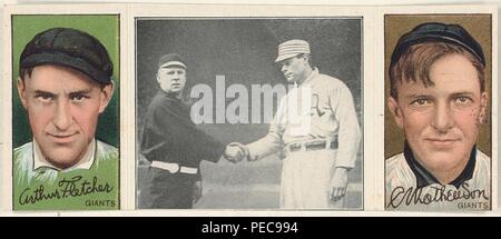 Arthur Fletcher-C. Mathewson, New York Giants, portrait carte de base ...