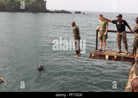 Us Marines et marins travaillent avec le Camerounais Fusiliers marins ...