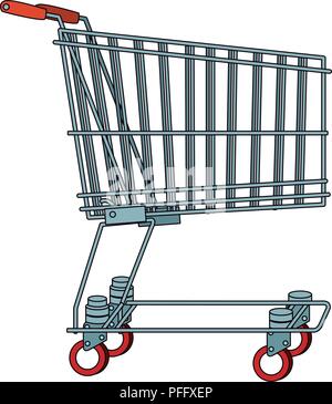 Cartoon Vector icône panier dans le style comique. Sac Shop sign ...