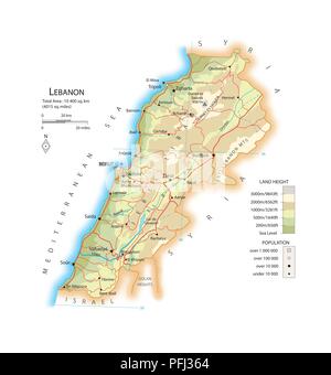 Carte du Liban Photo Stock - Alamy