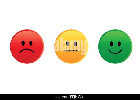 0 smiley faces rouge au vert illustration vecteur EPS10 Image ...