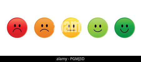 0 smiley faces rouge au vert illustration vecteur EPS10 Image ...