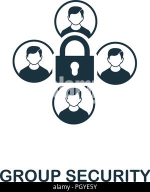 Icône de sécurité sociale. Affiche monochrome simple de la collection ...