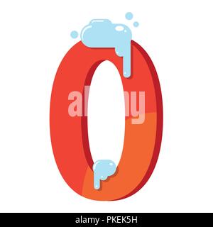 Le nombre zéro symbole icône moderne télévision web design avec ombre ...