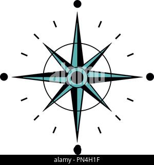 Boussole avec nord sud est ouest Image Vectorielle Stock - Alamy