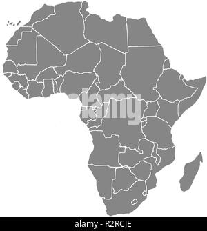 Carte d'Afrique avec des drapeaux Photo Stock - Alamy