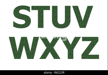 Modèle de matrice de caractère anglais Photo Stock - Alamy