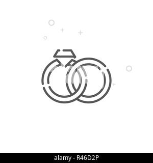 Bagues de télévision Icône. Symbole de mariage, le pictogramme, signe ...