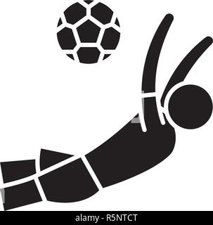 Marquer un but dans l'icône de la ligne de football concept. Marquer un ...