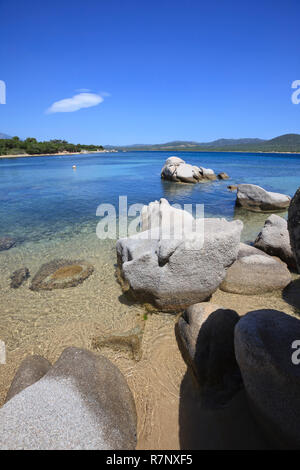 Plage de la baie de Figari, Corse Photo Stock - Alamy