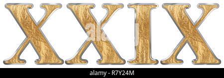Le chiffre romain XXIX, novem et viginti, 29, vingt-neuf, isolé sur ...