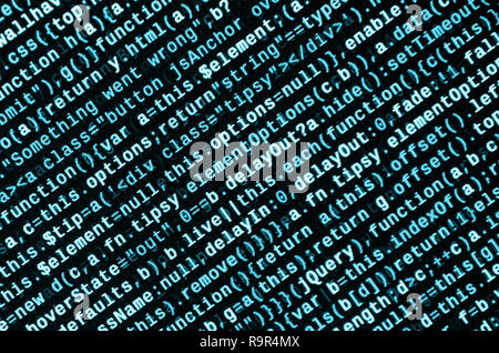 Le langage de programmation Javascript, fond écran noir code réagir ...