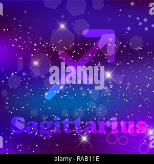 Élément feu : sagittaire signe du zodiaque sur une mosaïque Photo Stock ...