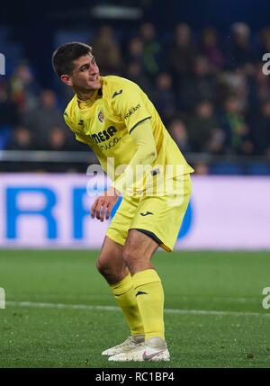 VILLARREAL, ESPAGNE - 2 JANVIER : Gerard de Villarreal CF pendant le ...