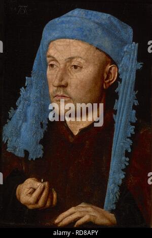 Portrait d'un homme avec un chaperon bleu (l'homme à anneau ...