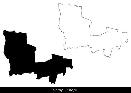 Carte moderne - carte de la province de Lualaba de DR Congo Image ...