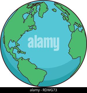 Carte du monde cartoon Image Vectorielle Stock - Alamy