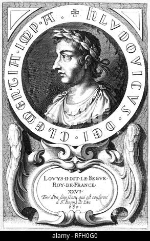 Louis le Bègue (846-879). Le Roi de l'ouest de la France. Miniature ...
