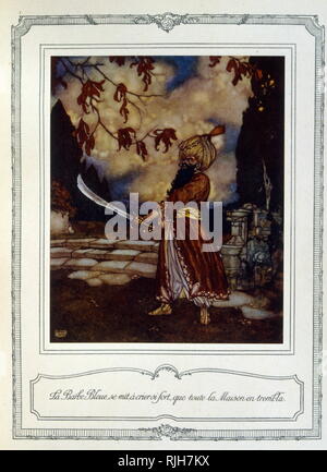 Illustration pour 'Barbe Bleue' (Barbe Bleue), un conte populaire ...