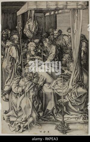 La mort de la Vierge, 1470-1475, Martin Schongauer, allemand, c. 1440/ ...