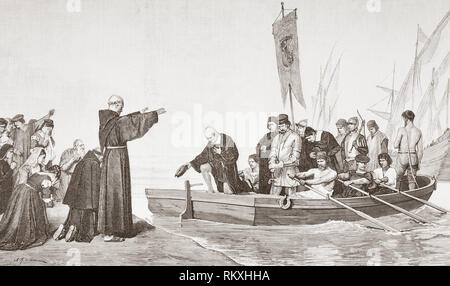 Premier voyage de Christophe Colomb, 1492 Banque D'Images, Photo Stock ...