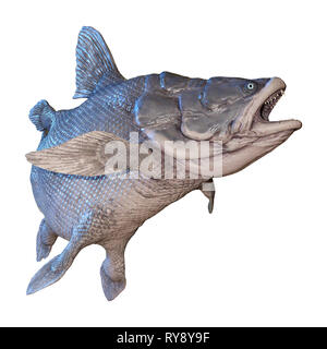 Le rendu 3D d'un Mawsonia, une espèce de poisson coelacanthe ...