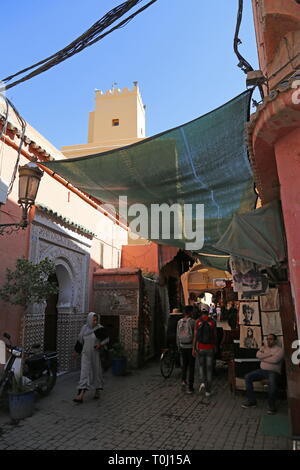 Mosquée Mouassine @ Rue Mouassine, Marrakech, Maroc Photo Stock - Alamy