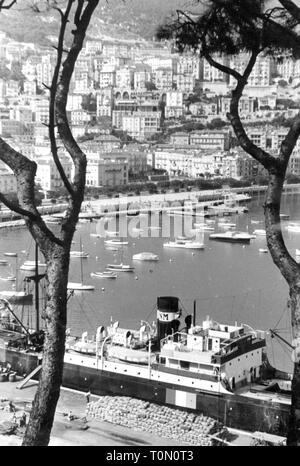 Géographie / billet, Monaco, port, Port Hercule, jetty, jetée Lucciana ...