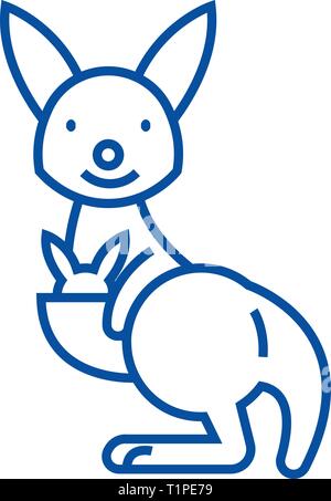 L'icône de la ligne crocodile rigolo concept. Vector illustration ...