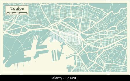 Vecteur urbain plan de la ville de Toulon, France Image Vectorielle Stock - Alamy