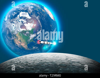 Lancement d'Apollo 11, fusée spatiale Saturn V Photo Stock - Alamy