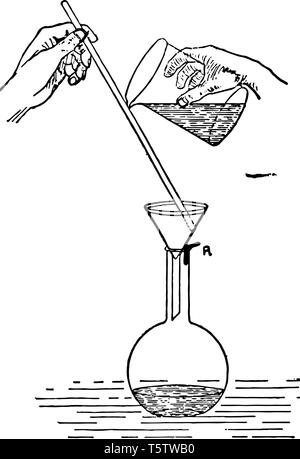 Flacon Erlenmeyer avec dessin au trait, équipement de laboratoire ...