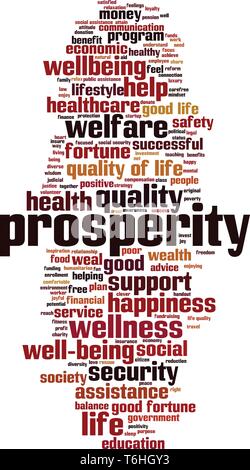 La prospérité concept cloud. Collage de mots à propos de la prospérité ...