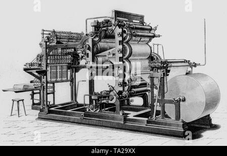 Presse d'impression rotative, 19e siècle Banque D'Images, Photo Stock ...