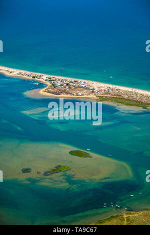 L'île de Ilha da Fuzeta.Ria Formosa, parc naturel. Le district de Faro ...