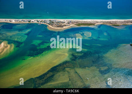 L'île de Ilha da Fuzeta.Ria Formosa, parc naturel. Le district de Faro ...