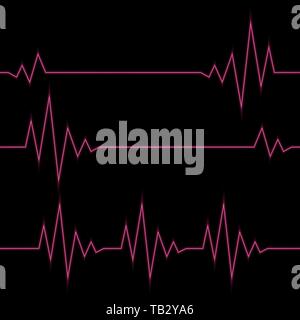 Coeur cardiogramme graphique vecteur. Définir le rythme cardiaque en ...